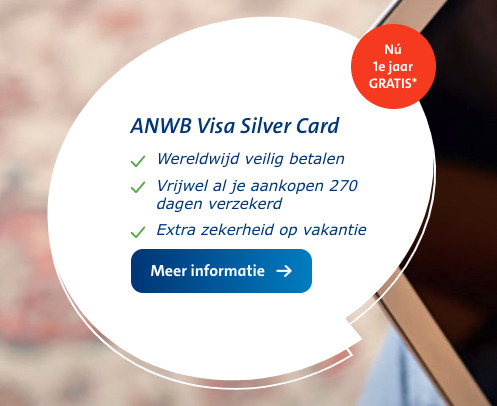 1e jaar gratis cadeau bij Visa Silver Card van ANWB